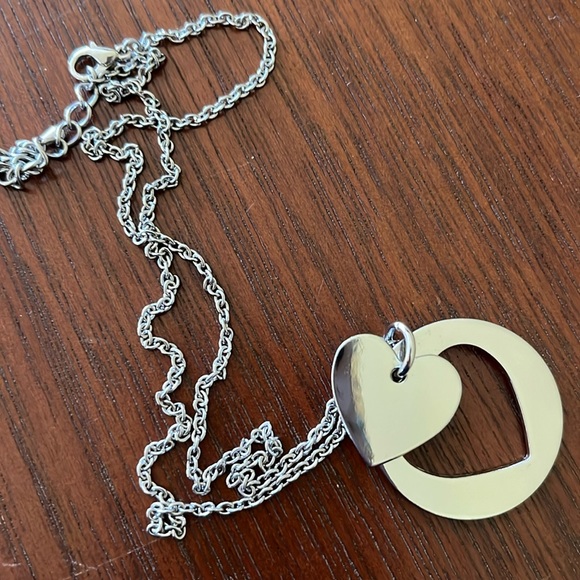 Jewelry | Stainless Steel Solid And Cutout Heart Pendant With 18 Inch ...